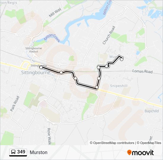 349 Route: Schedules, Stops & Maps - Murston (Updated)