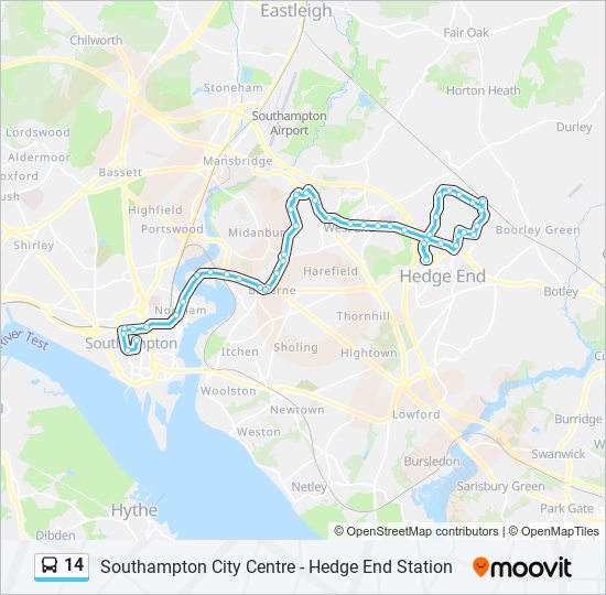 14 Route: Schedules, Stops & Maps - Grange Park (Updated)