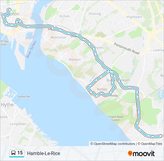 15 Route: Schedules, Stops & Maps - Hamble-Le-Rice (Updated)