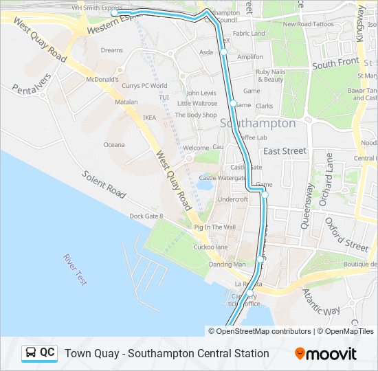 qc Route: Schedules, Stops & Maps - Town Quay (Updated)