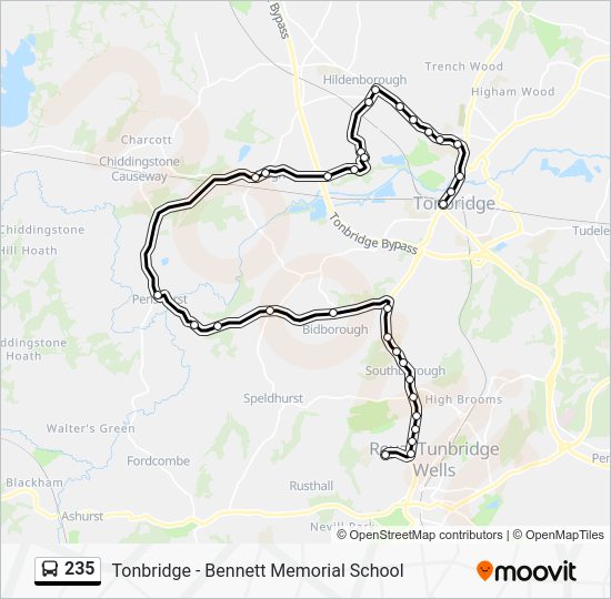 235 Route: Schedules, Stops & Maps - Tonbridge (Updated)