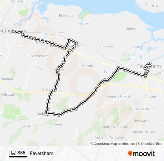 355 Route: Schedules, Stops & Maps - Faversham (Updated)