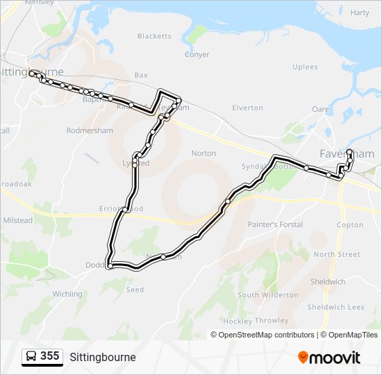 355 Route: Schedules, Stops & Maps - Sittingbourne (Updated)