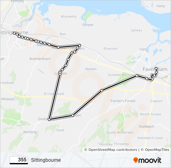355 Route: Schedules, Stops & Maps - Sittingbourne (Updated)