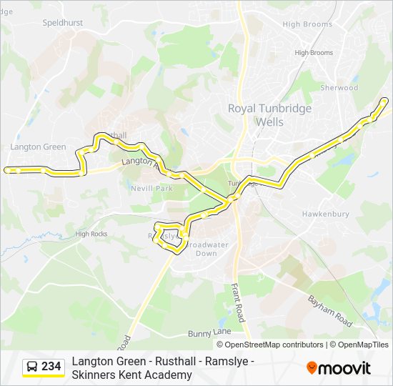 234 Route: Schedules, Stops & Maps - Langton Green (Updated)