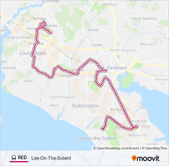 red Route: Schedules, Stops & Maps - Lee-On-The-Solent (Updated)
