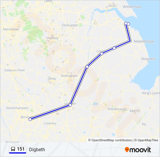 151 Route: Schedules, Stops & Maps - Digbeth (Updated)