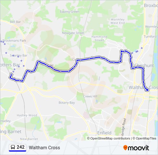 242 Route: Schedules, Stops & Maps - Waltham Cross (Updated)