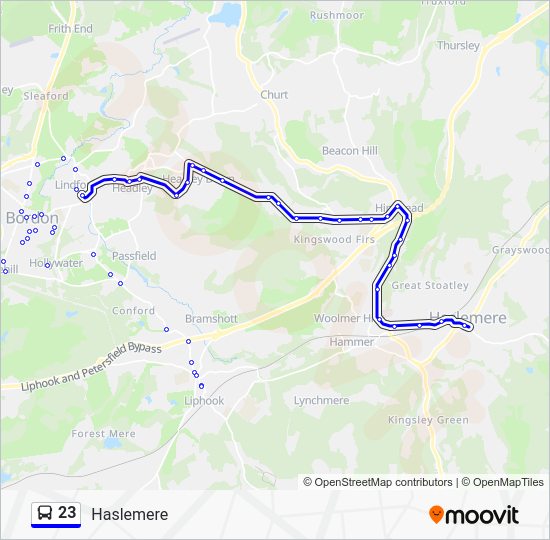 23 Route: Schedules, Stops & Maps - Haslemere (Updated)