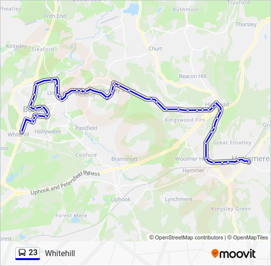 23 Route: Schedules, Stops & Maps - Whitehill (Updated)