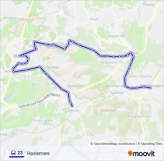 23 Route: Schedules, Stops & Maps - Haslemere (Updated)