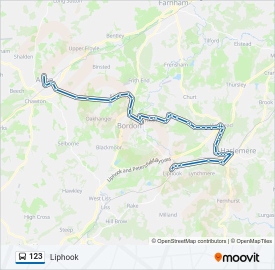 123 Route: Schedules, Stops & Maps - Liphook (Updated)