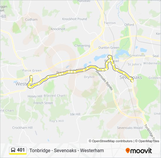 401 Route: Schedules, Stops & Maps - Sevenoaks (Updated)