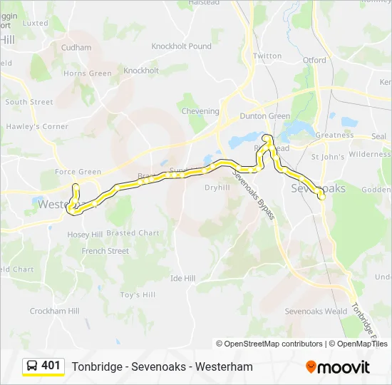 401 Route: Schedules, Stops & Maps - Sevenoaks (Updated)