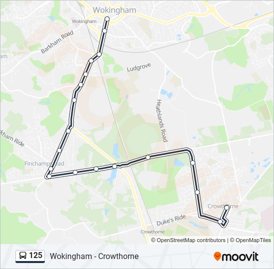 125 Route: Schedules, Stops & Maps - Crowthorne (Updated)