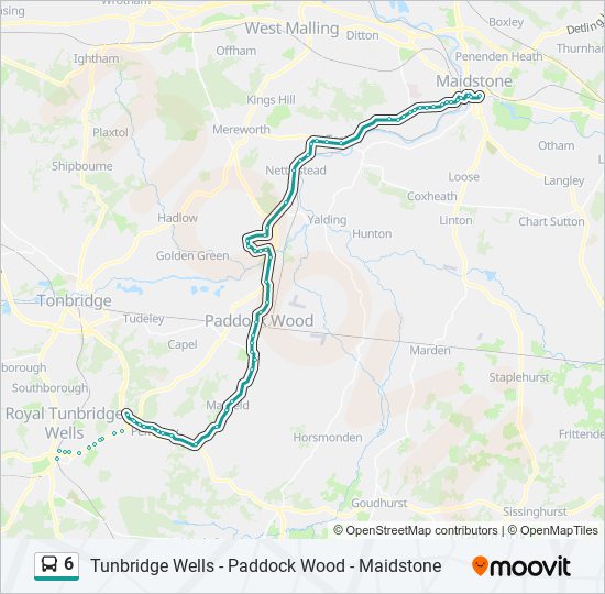 6 Route: Schedules, Stops & Maps - Maidstone (Updated)