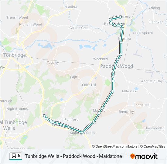 6 Route: Schedules, Stops & Maps - Hale Street (Updated)