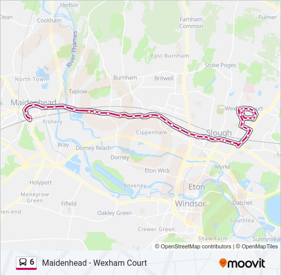 6 Route: Schedules, Stops & Maps - Maidenhead Town Centre (Updated)
