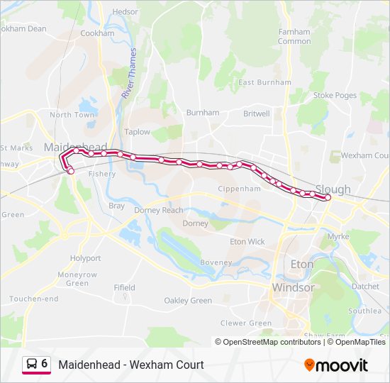 6 Route: Schedules, Stops & Maps - Slough Town Centre (Updated)