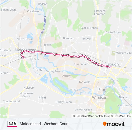6 Route: Schedules, Stops & Maps - Slough Town Centre (Updated)