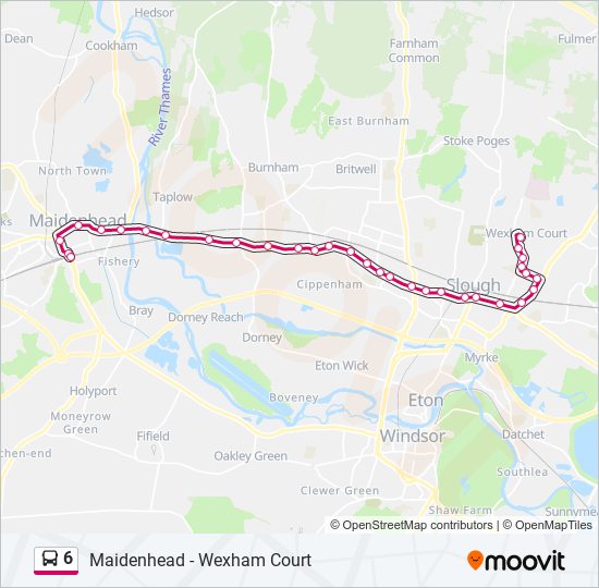6 Route: Schedules, Stops & Maps - Wexham Court (Updated)