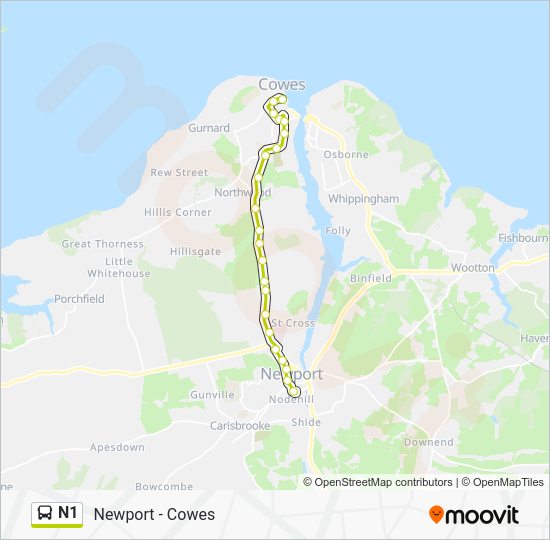 N1 Route: Schedules, Stops & Maps - Newport (Updated)
