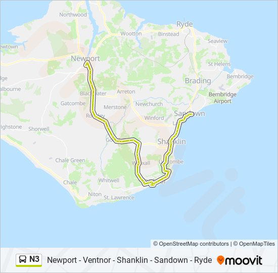 n3 Route: Schedules, Stops & Maps - Sandown (Updated)