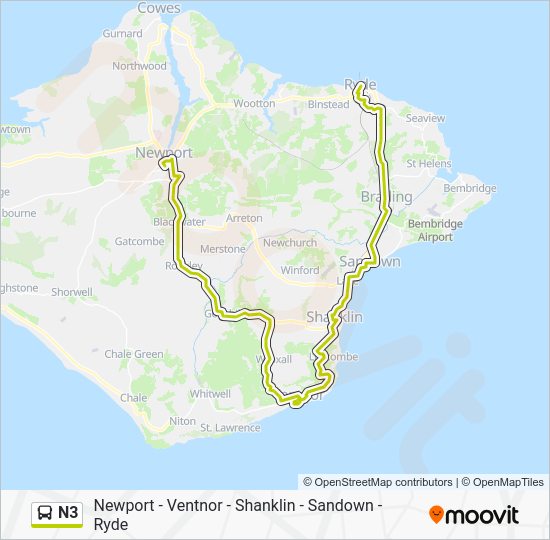 N3 Route: Schedules, Stops & Maps - Ryde (Updated)