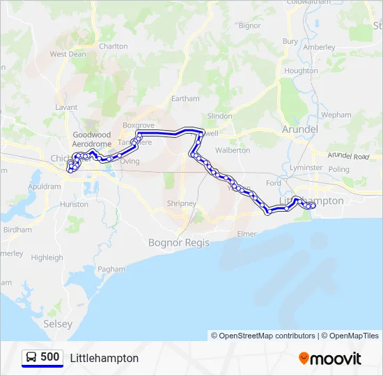 500 Route: Schedules, Stops & Maps - Littlehampton (Updated)