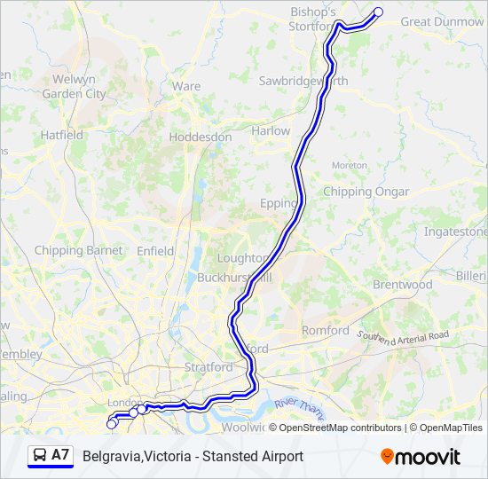 a7 Route: Schedules, Stops & Maps - Stansted Airport (Updated)
