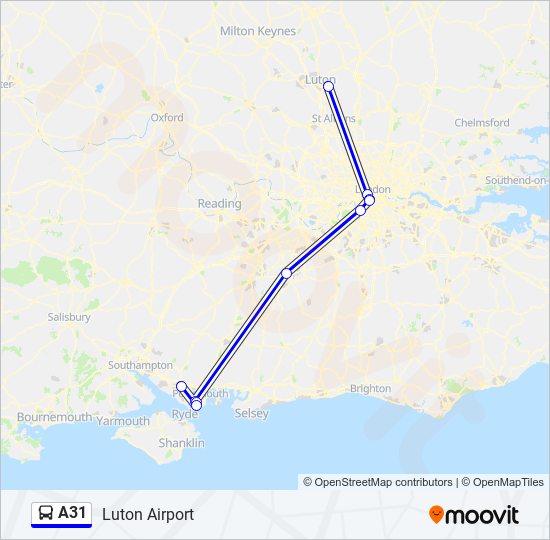 a31 Route: Schedules, Stops & Maps - Luton Airport (Updated)