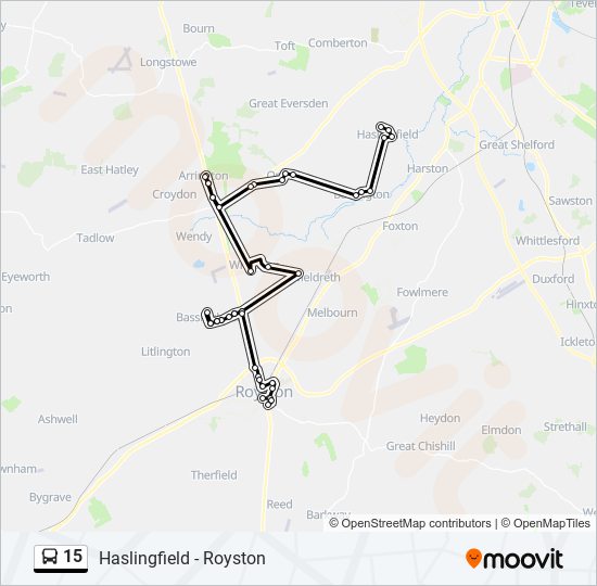 15 Route: Schedules, Stops & Maps - Haslingfield (Updated)