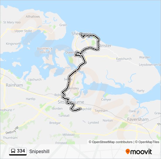 334 Route: Schedules, Stops & Maps - Snipeshill (Updated)