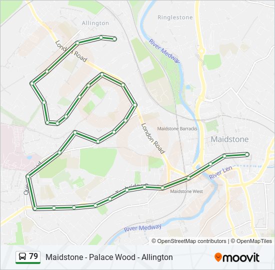 79 Route: Schedules, Stops & Maps - Allington (Updated)