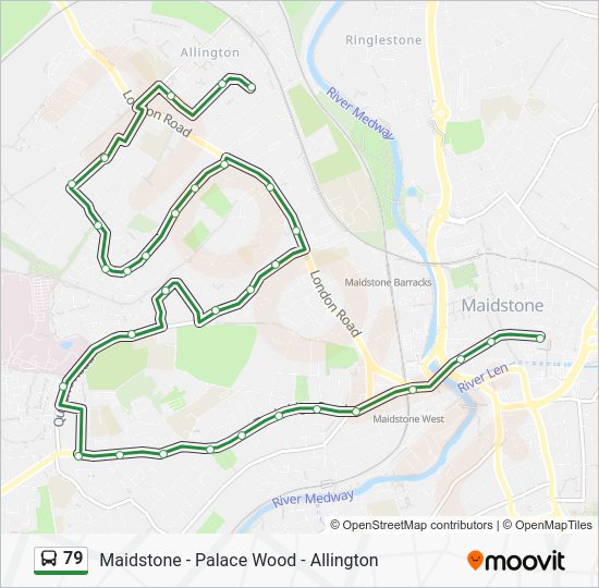 79 Route: Schedules, Stops & Maps - Allington (Updated)
