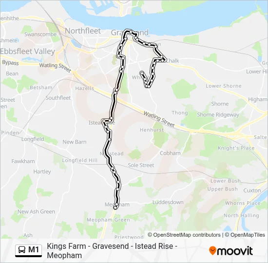 M1 Route: Schedules, Stops & Maps - Kings Farm (Updated)