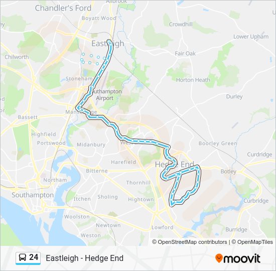 24 Route: Schedules, Stops & Maps - Hedge End Town Ctr (Updated)