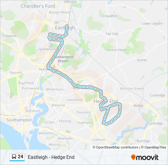 24 Route: Schedules, Stops & Maps - Hedge End Town Ctr (Updated)