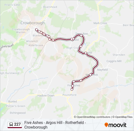 227 Route: Schedules, Stops & Maps - Five Ashes (Updated)