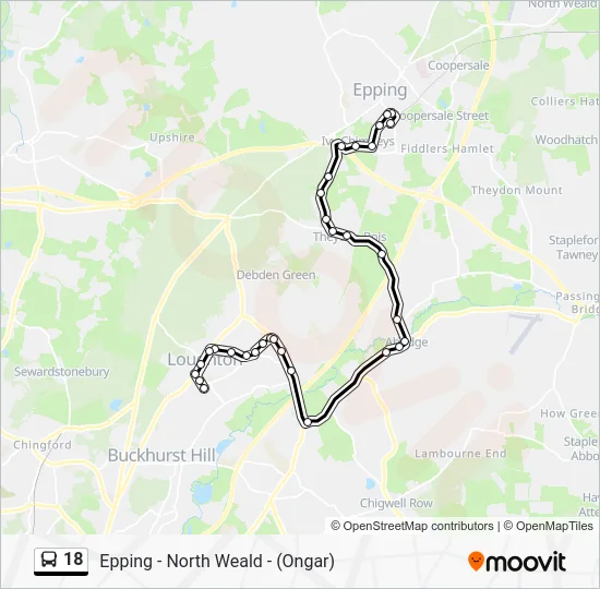 18 Route: Schedules, Stops & Maps - Epping (Updated)