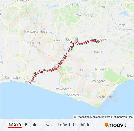 29a Route: Schedules, Stops & Maps - Heathfield (Updated)