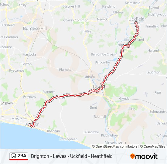 29a Route: Schedules, Stops & Maps - Uckfield (Updated)