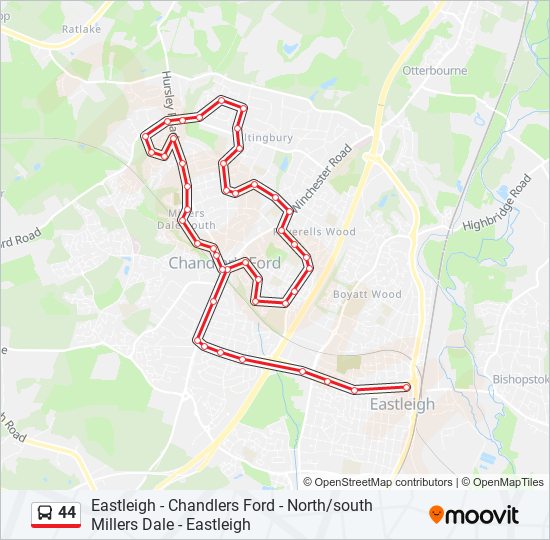 44 Route: Schedules, Stops & Maps - Chandlers Ford (Updated)