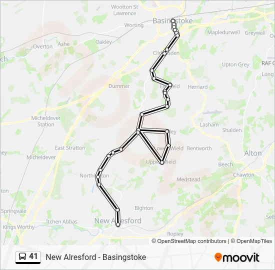 41 Route: Schedules, Stops & Maps - New Alresford (Updated)