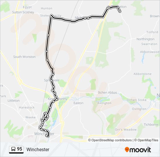95 Route: Schedules, Stops & Maps - Winchester (Updated)
