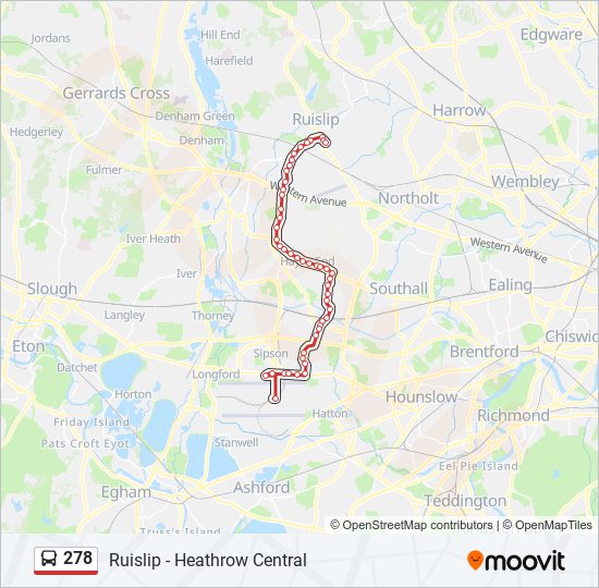 278 Route: Schedules, Stops & Maps - Ruislip (Updated)