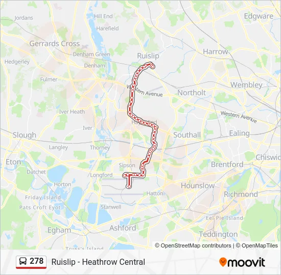 278 Route: Schedules, Stops & Maps - Ruislip (Updated)