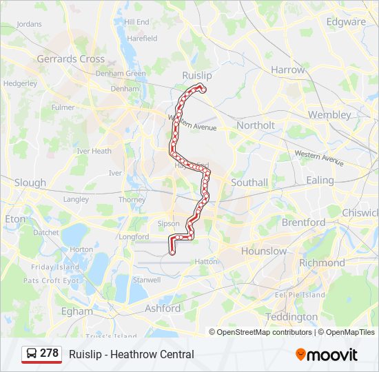 278 Route: Schedules, Stops & Maps - Heathrow Central (Updated)