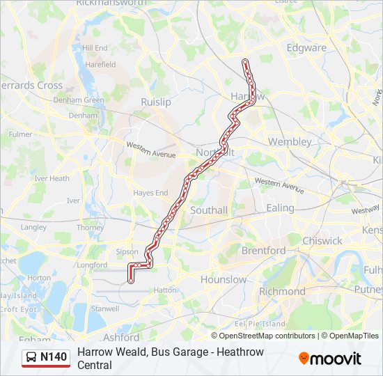 n140 Route: Schedules, Stops & Maps - Heathrow Central (Updated)