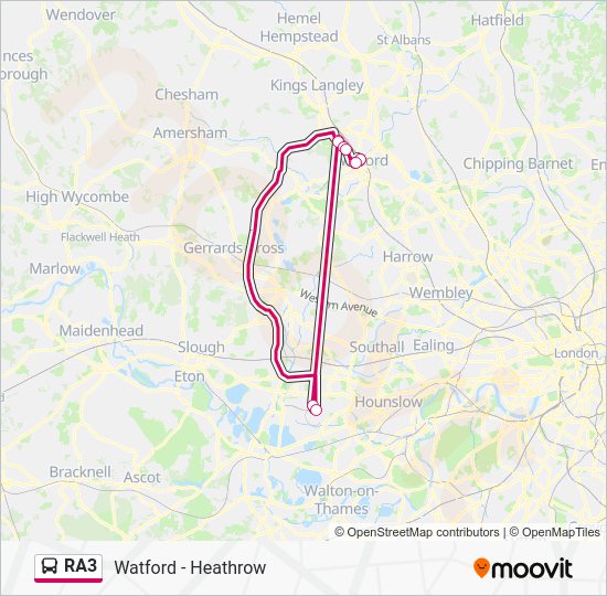 RA3 Route: Schedules, Stops & Maps - Watford (Updated)